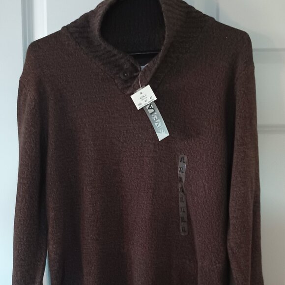 Sweaters | Brown Cowl Neck Sweater Young Mens Size Xl | Poshmark